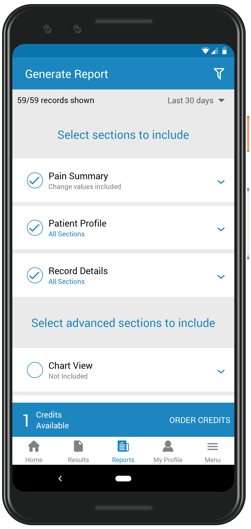Reports | User Guide - Generate a Report