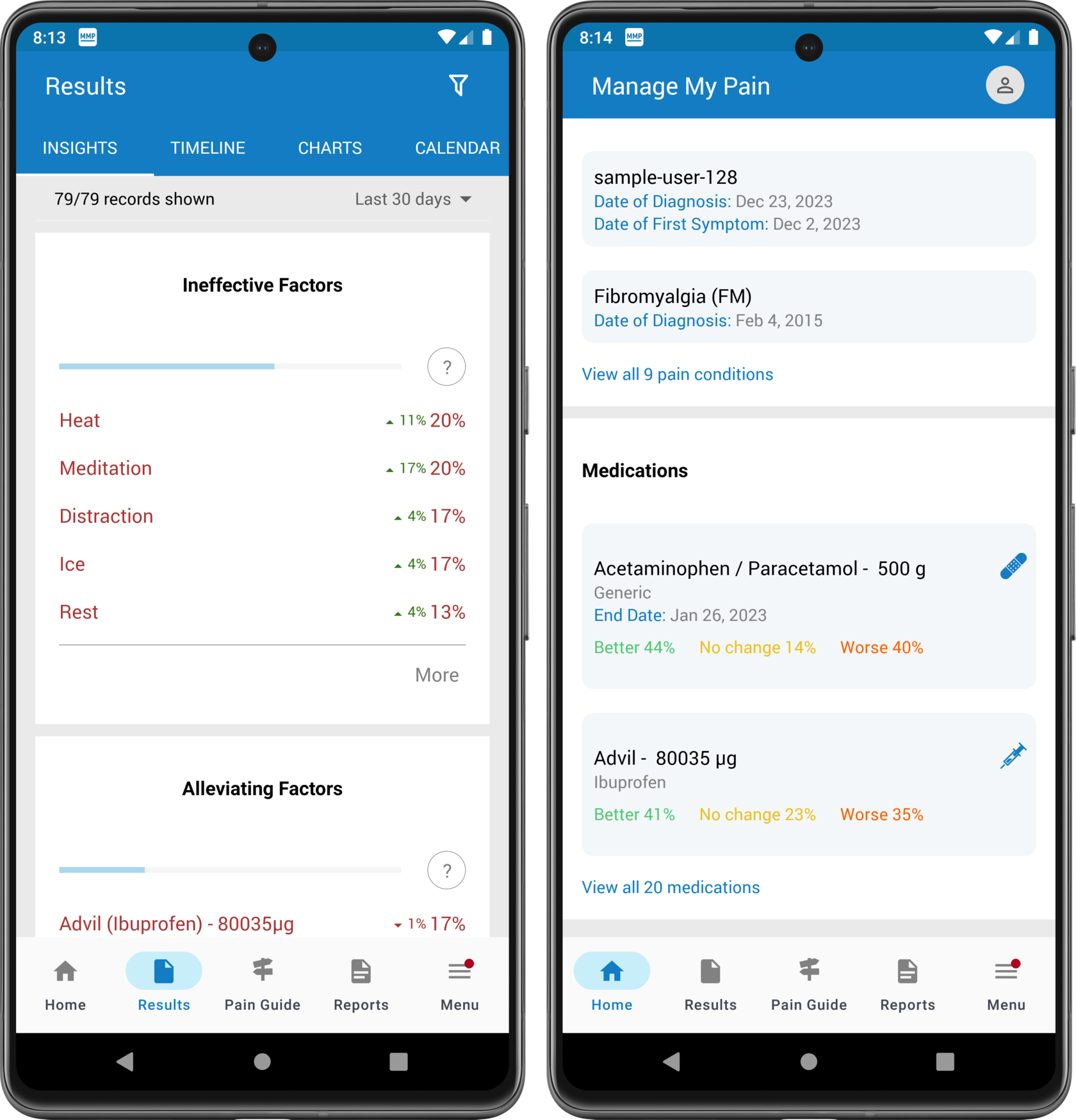 Manage My Pain | User Guide - Features